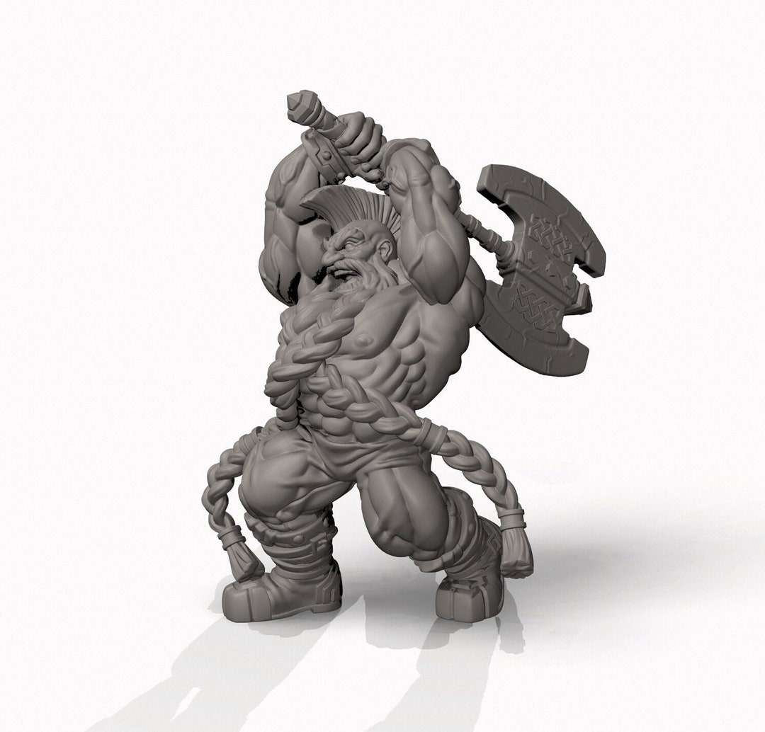 Dwarf Slayer - Pit Fighter - 36mm HEROIC - Fantasy Resin Miniature - D ...