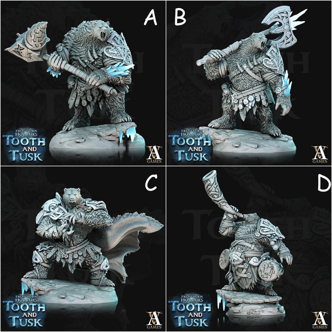Arcturi - Dnd Miniature L 3D Printed Model L Werebear L Dungeons and ...