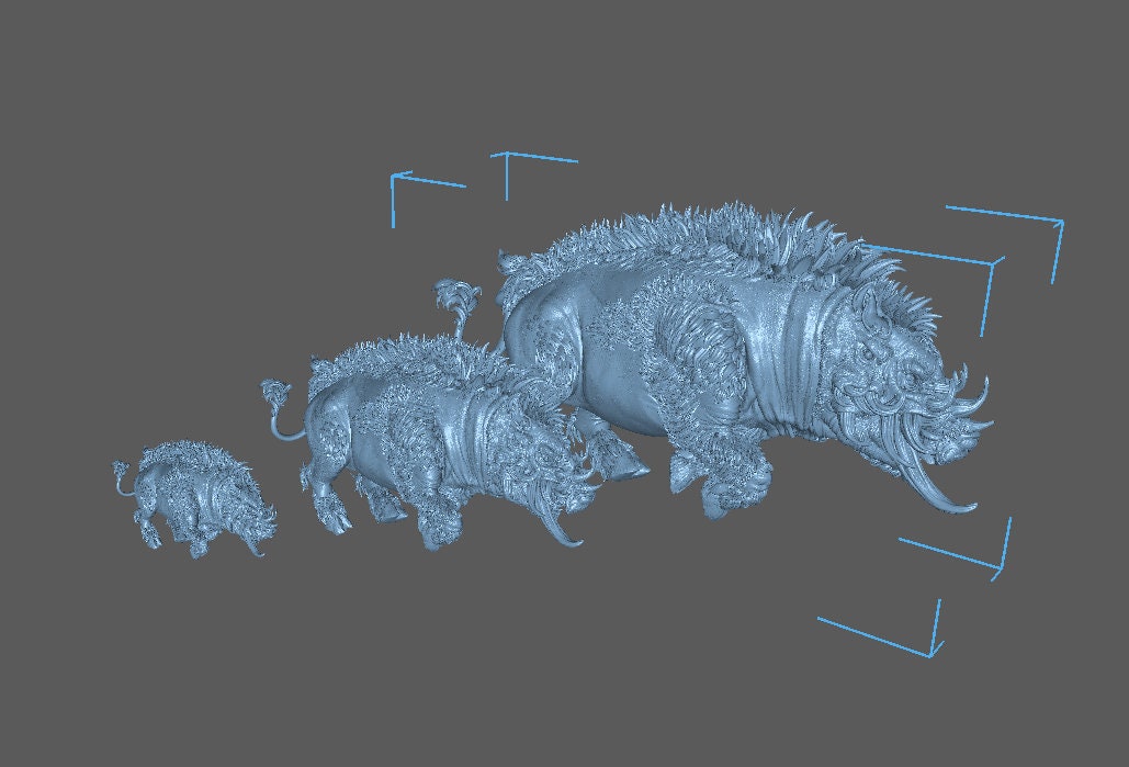 Dire Boar Dnd Miniature L 3D Printed Model L Pig L Beast - Etsy