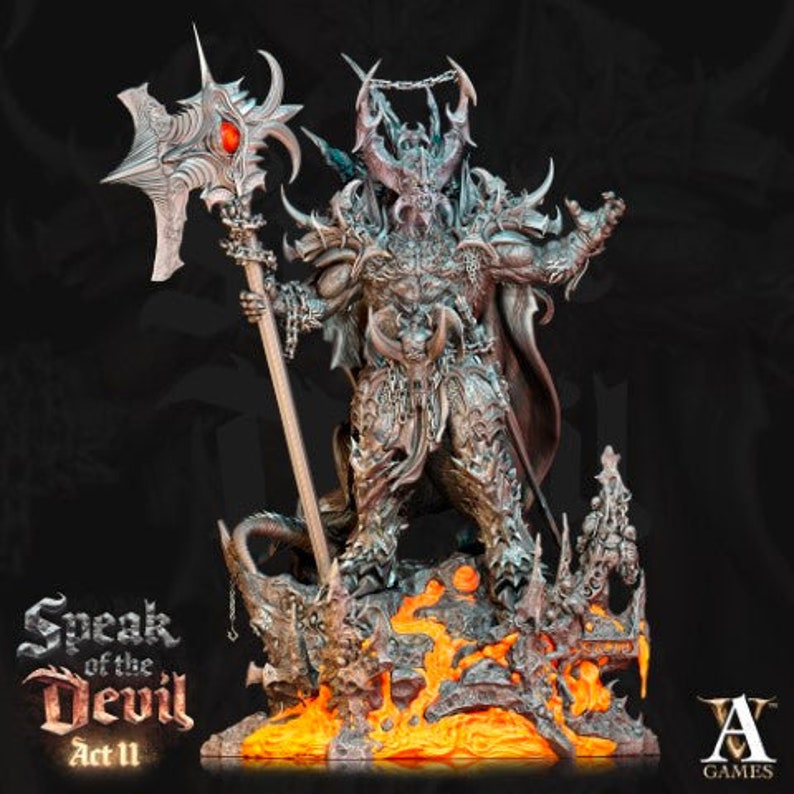 Astaroth Archdevil of Wrath Dnd Miniature L 3D Printed - Etsy