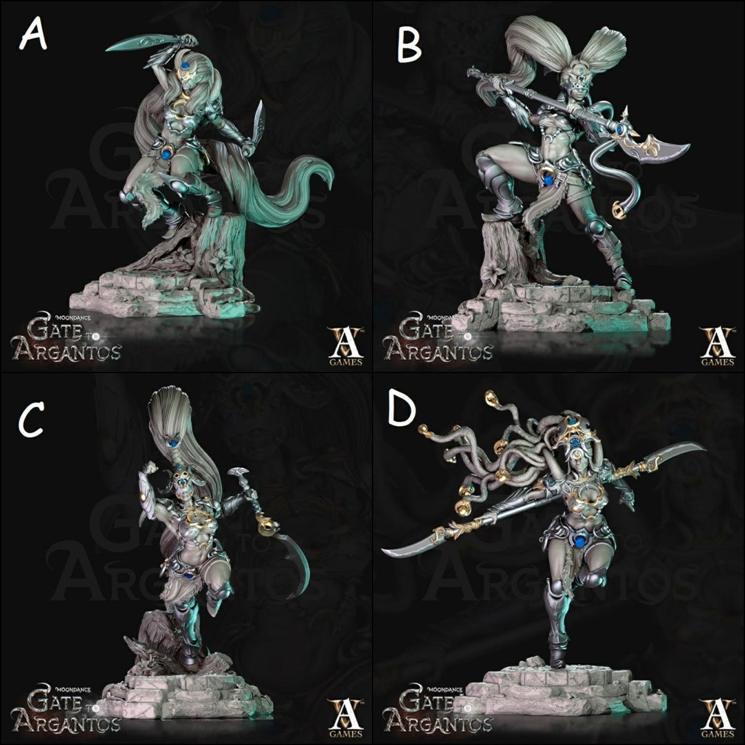 Sisters of the Black Moon - Dnd Miniature L 3D Printed Model L ...