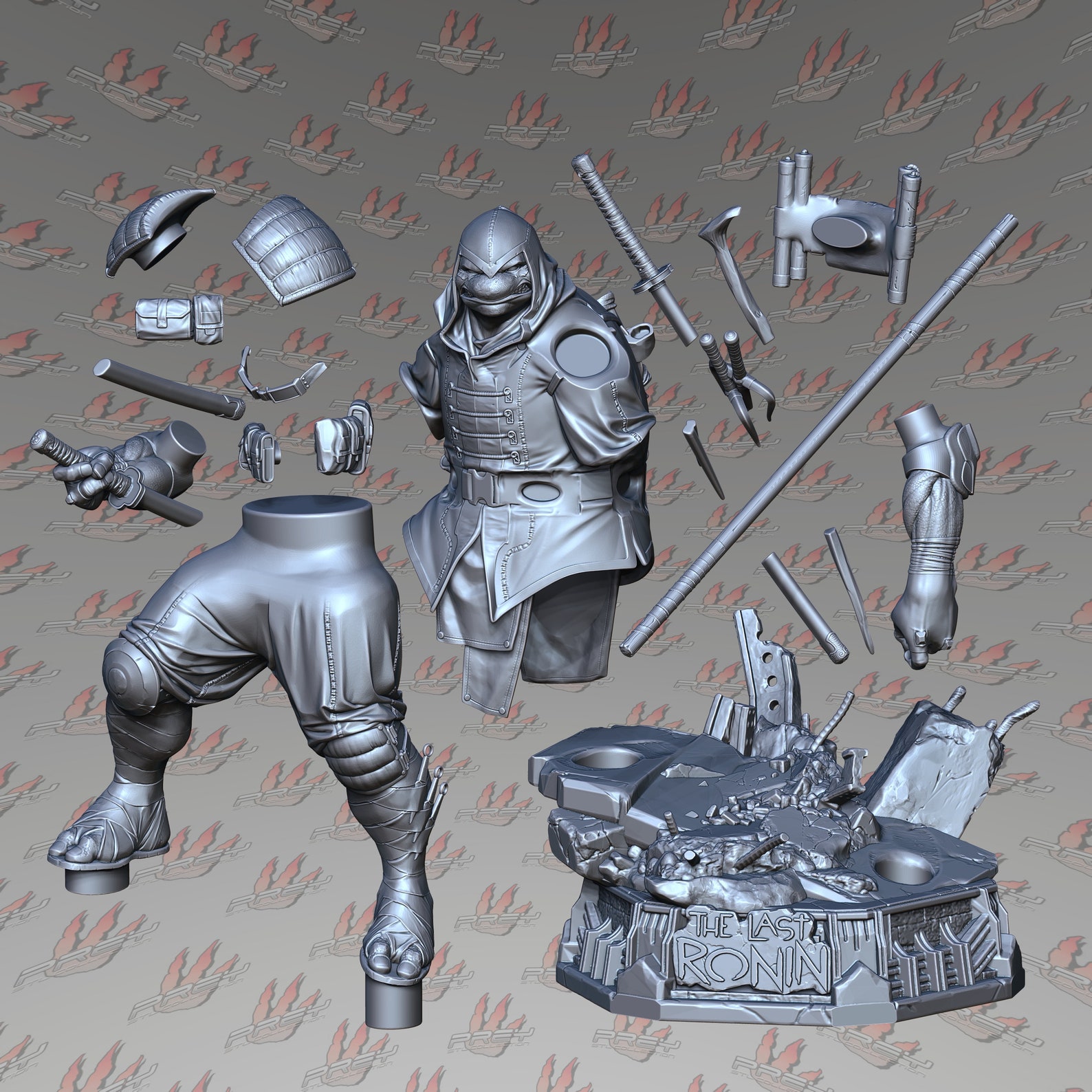 Last Turtle 3D Printed Model L Prey Collection Studio L Perfect ...
