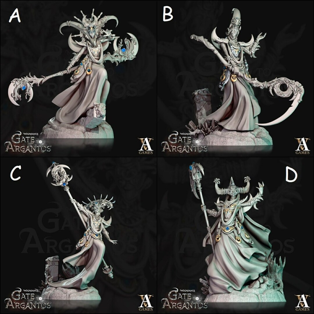 Mages of the Crescent- Dnd Miniature L 3D Printed Model L Archvillain ...
