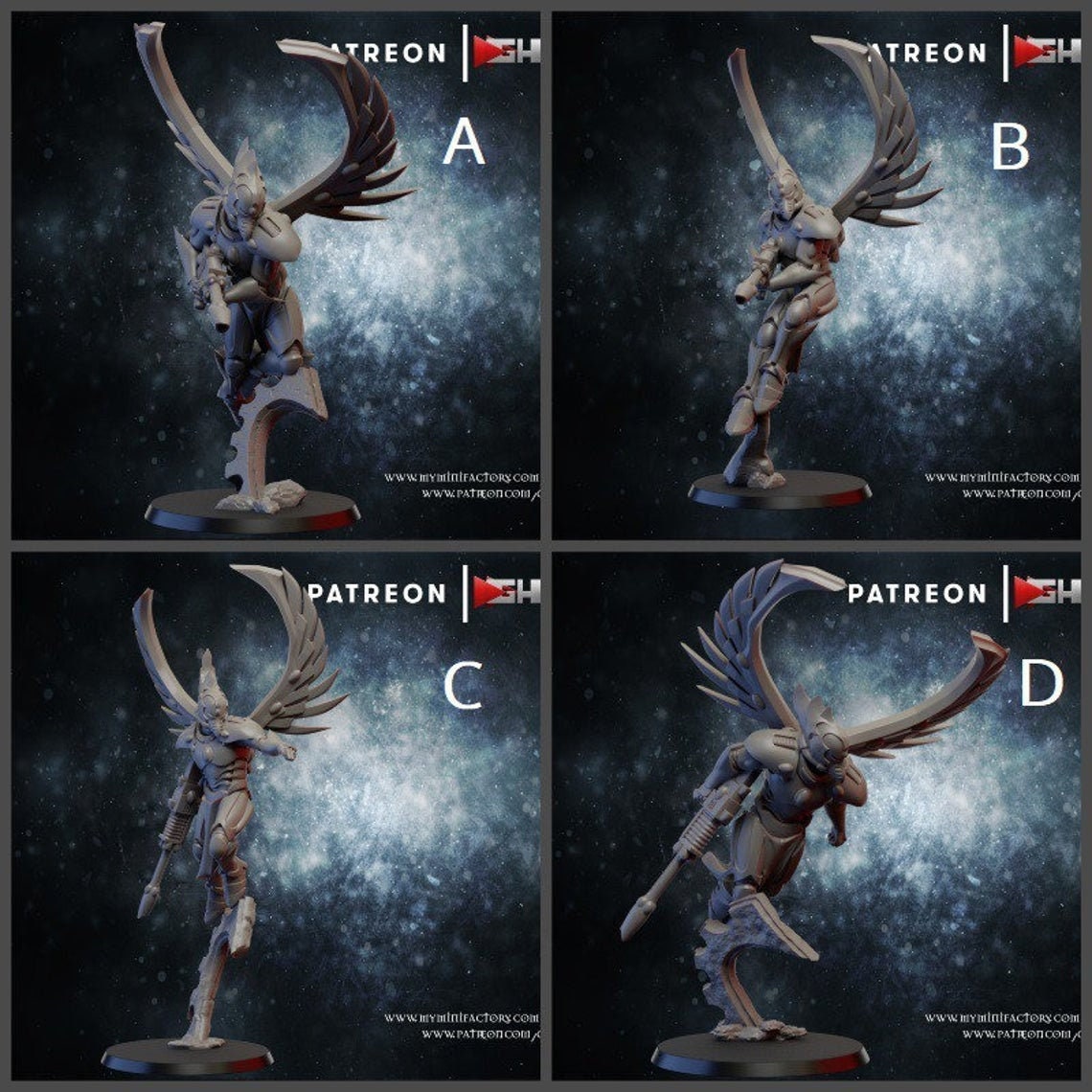 32mm Miniatures rpg Ghamak warhammer Falcon Space Elves *POSE OPTION ...