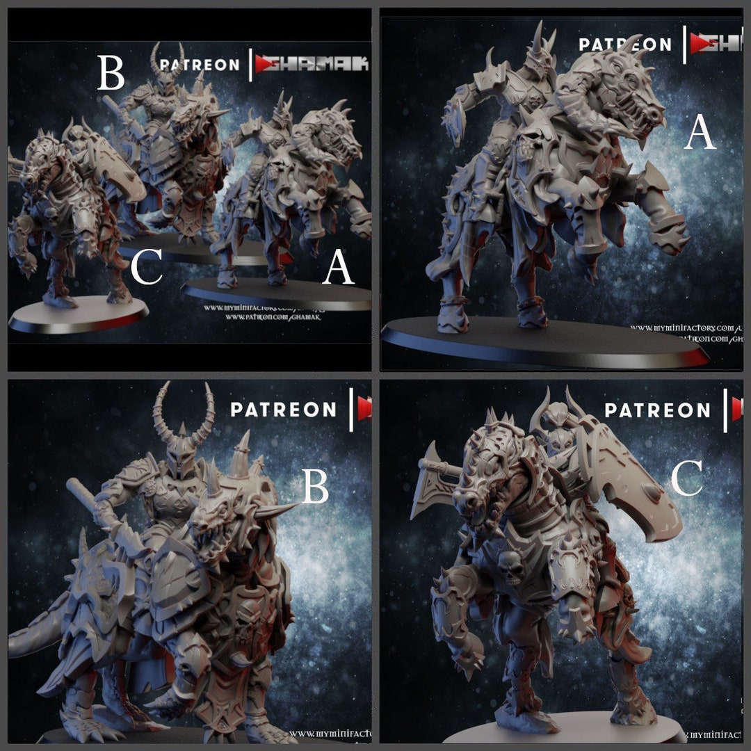 Dire Knight of Chaos Ghamak Premium Quality 3D Print Wargame Proxy ...