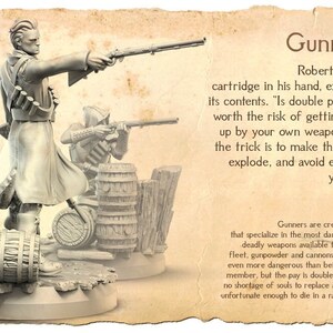 Female Pirate Gunner - Dnd Miniature L 3D Printed Model L Buccaneer L ...