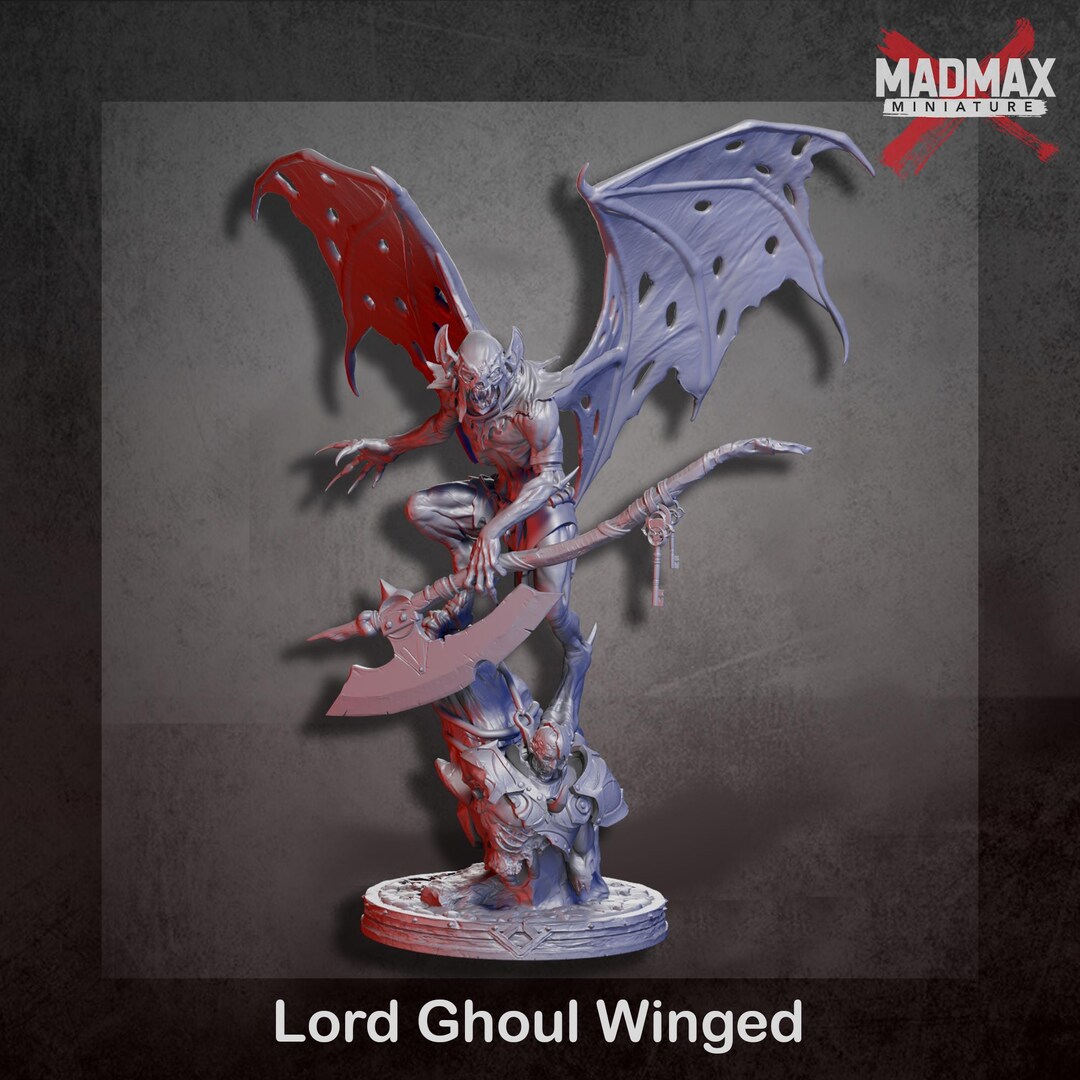 Lord Ghoul Winged - Cult of Flesh - Dnd Miniature L Parasite ...
