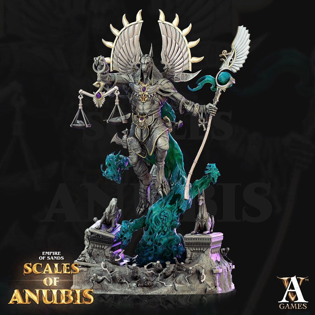 Anubis - Dnd Miniature L 3D Printed Model L Egyptian Undead Model L ...