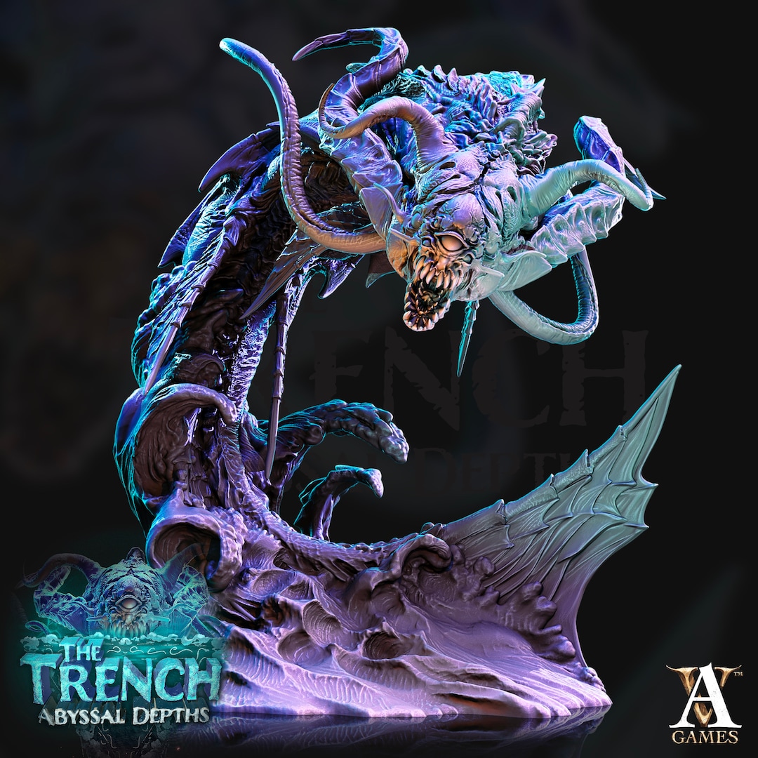 Slaudrul, the Aboleth - Dnd Miniature L 3D Printed Model L Sea Monster ...