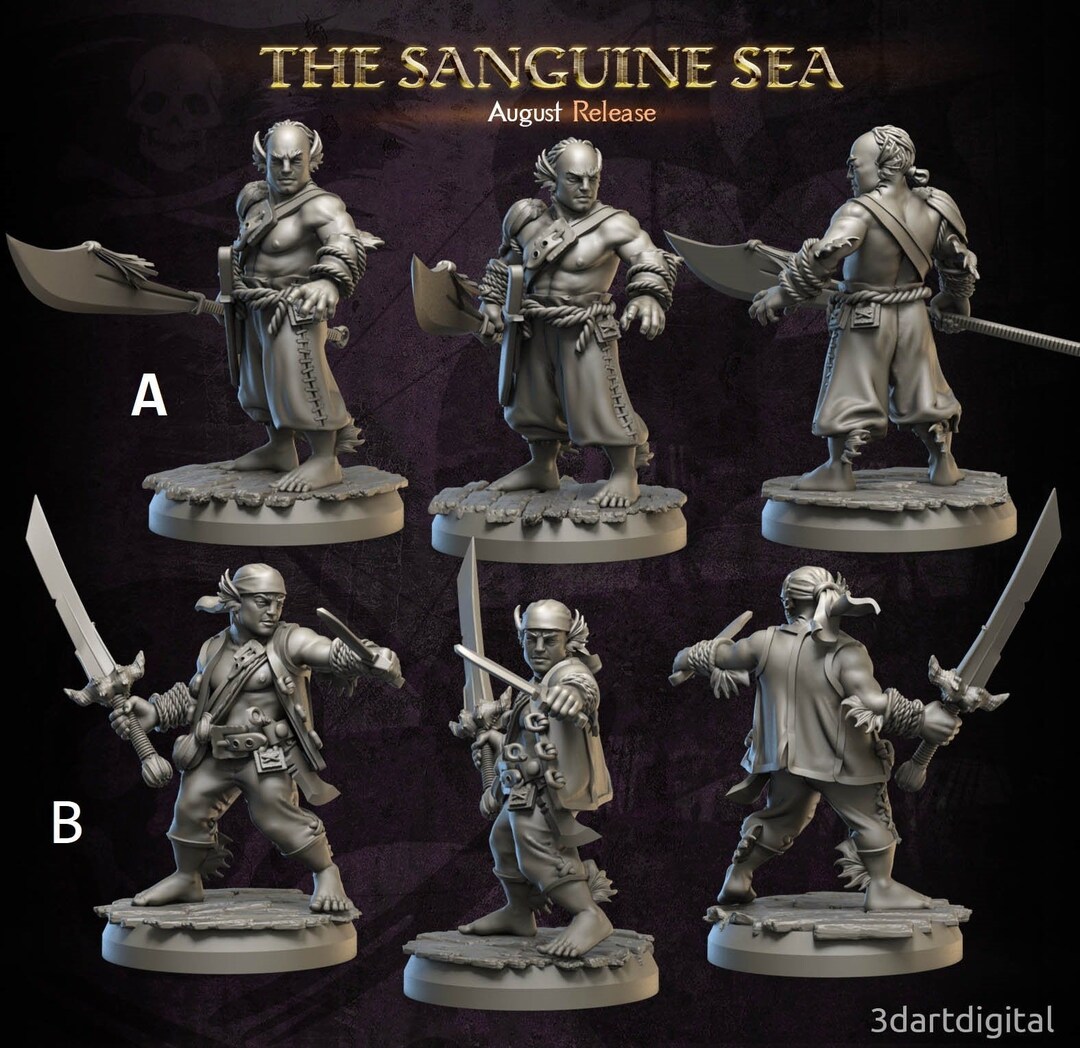 Male Halfmer - Dnd Miniature L 3D Printed Model L Half Human L Dungeons ...