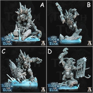 Ice Trolls - Dnd Miniature L 3D Printed Model L Winter Monsterl ...