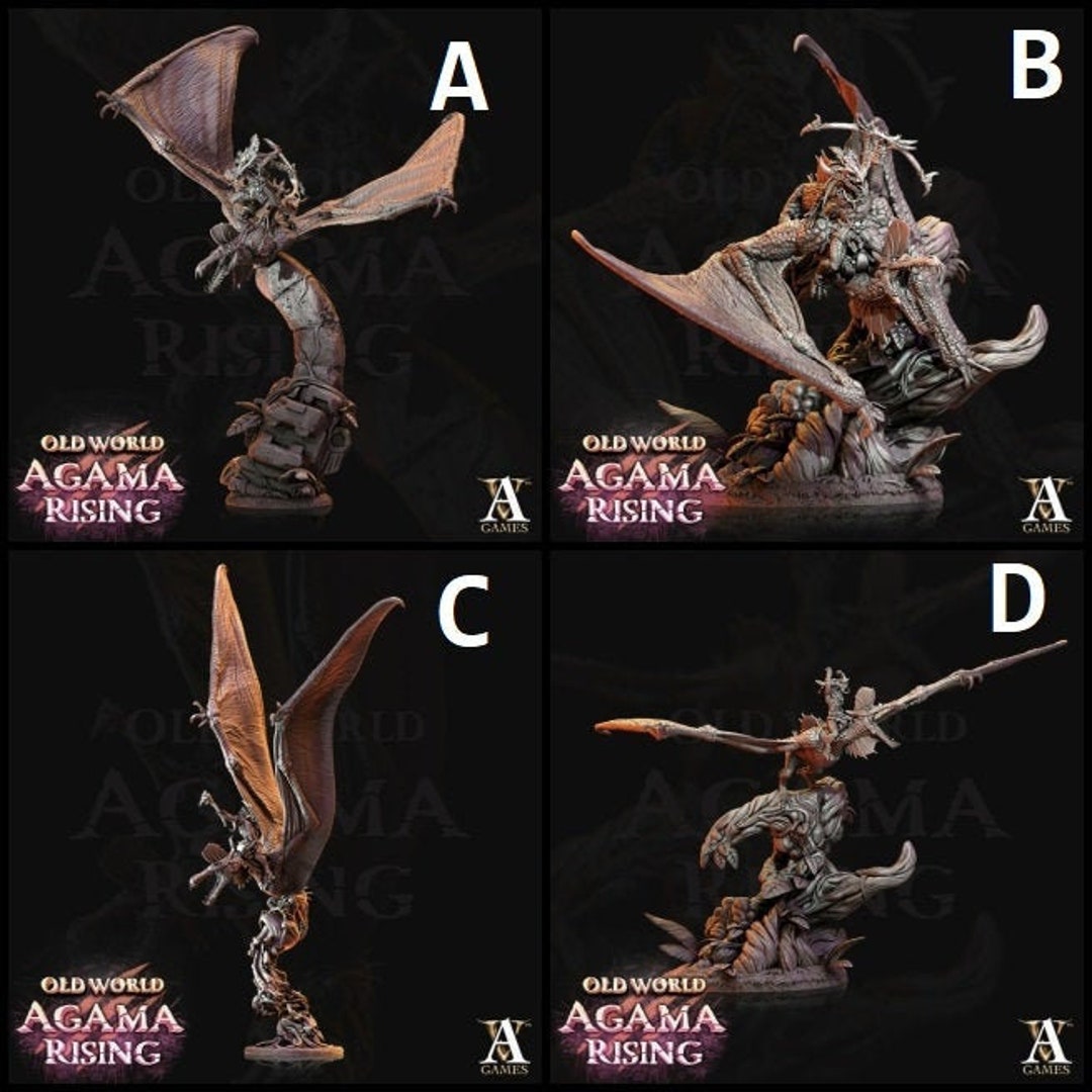 Quetzal Riders - Dnd Miniature L 3D Printed Model L Lizardman L ...