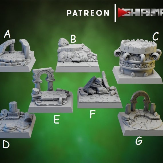 Spartan Bases SIZE OPTION Ghamak 32mm Miniatures Rpg | Etsy