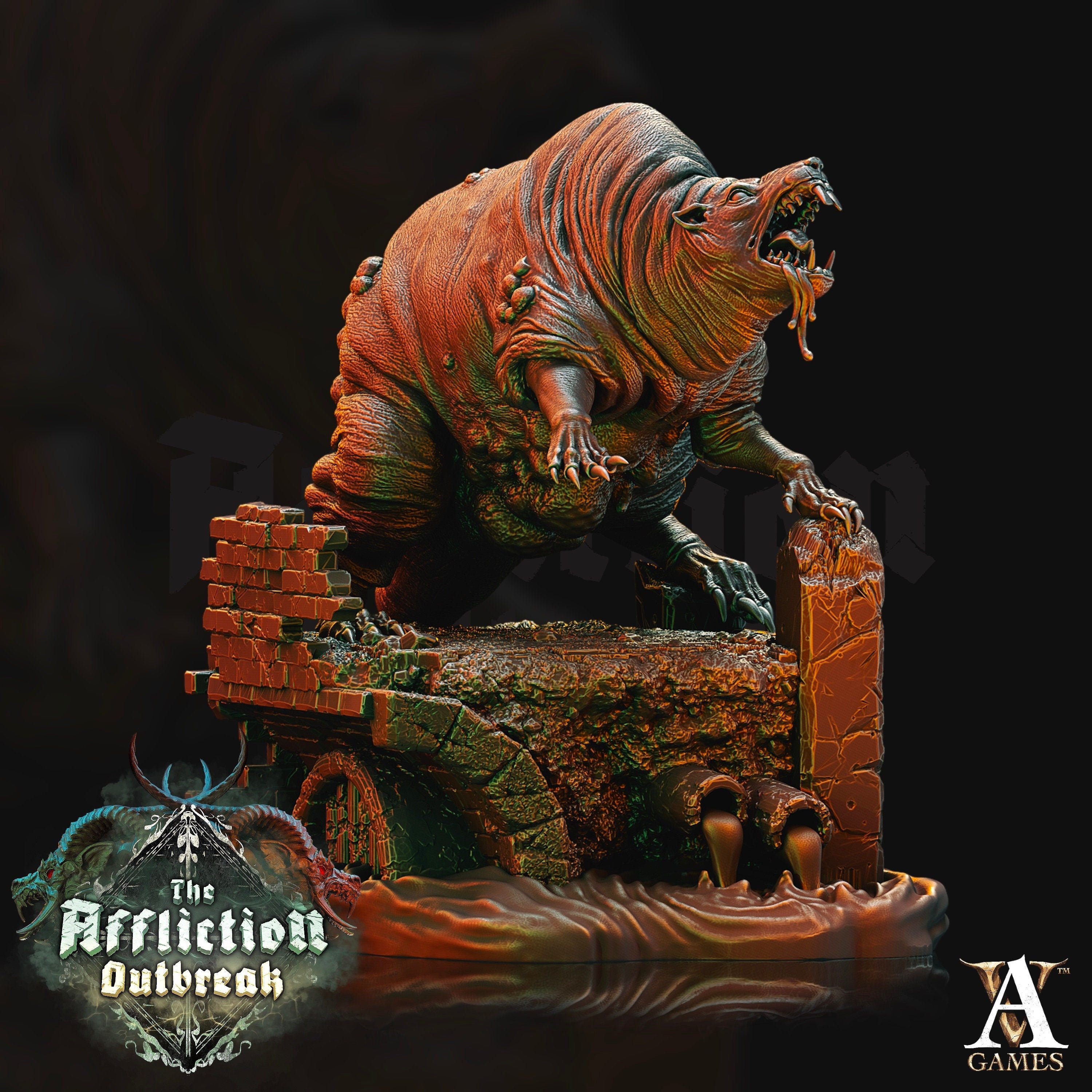 Bile Rat Dnd Miniature L 3D Printed Model L Ratman L Beast - Etsy