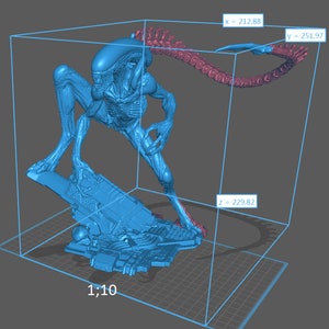 Crawling Alien Monster 3D Printed Model L Prey Collection Studio L ...