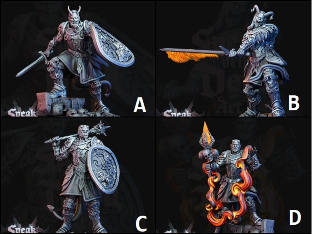 Hellfire Inquisitors Dnd Miniature L 3D Printed Model L Monster L ...