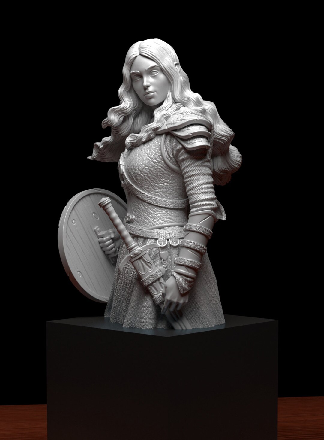 My Heart, My Promise, My Land - Shieldmaiden Bust L 3D Printed Model L ...