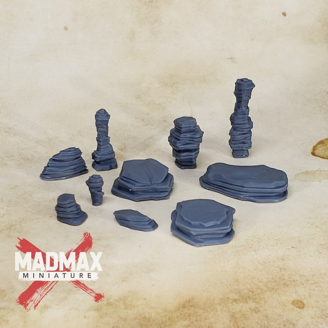 Desert Stones Base Decoration (10 Pieces) - Mad Max Miniature | Basing ...