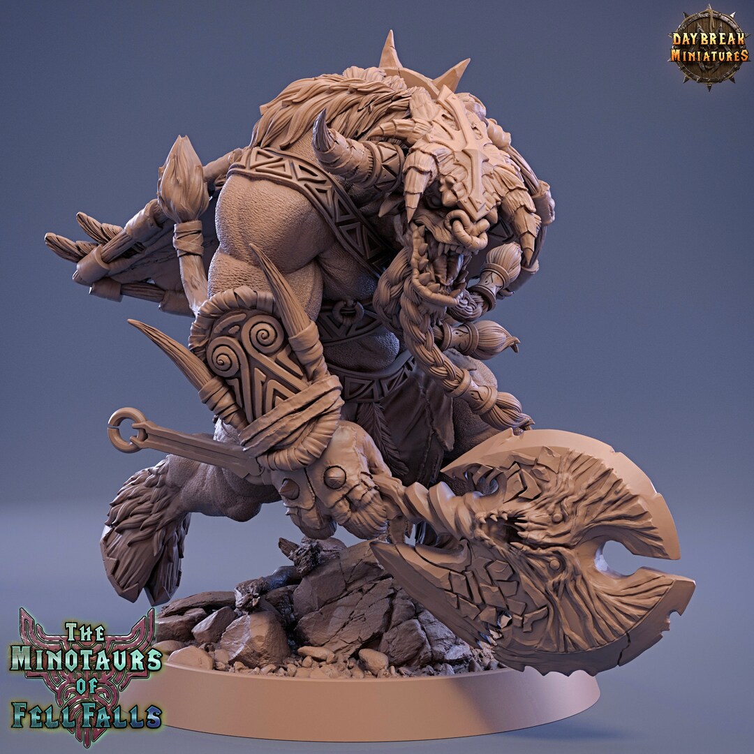 Minotaur Hero Socrates Blunt Dnd Miniature L 3D Printed Model L ...
