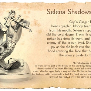 Selena Shadowscale - Female L Dnd Miniature L 3D Printed Model L ...