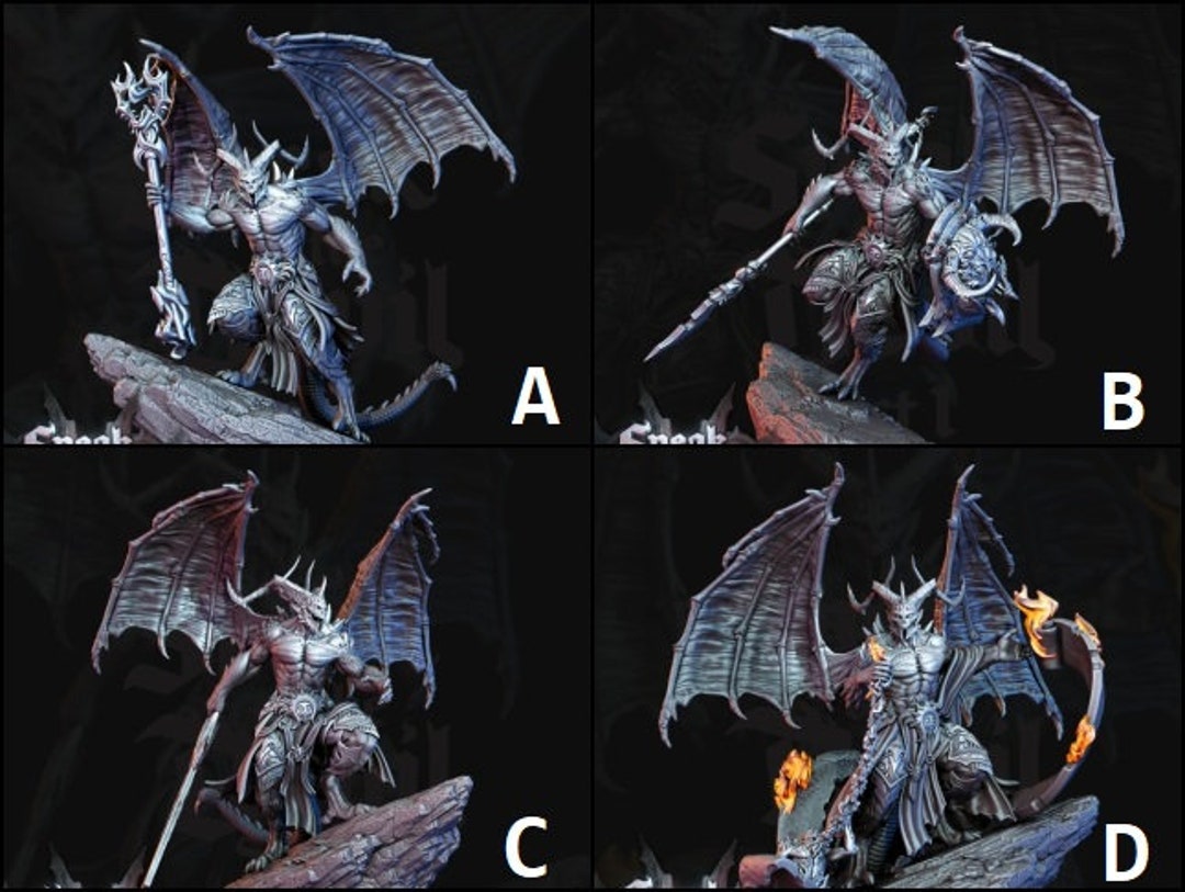 Horned Devils - Dnd Miniature L 3D Printed Model L Monster L Dungeons ...