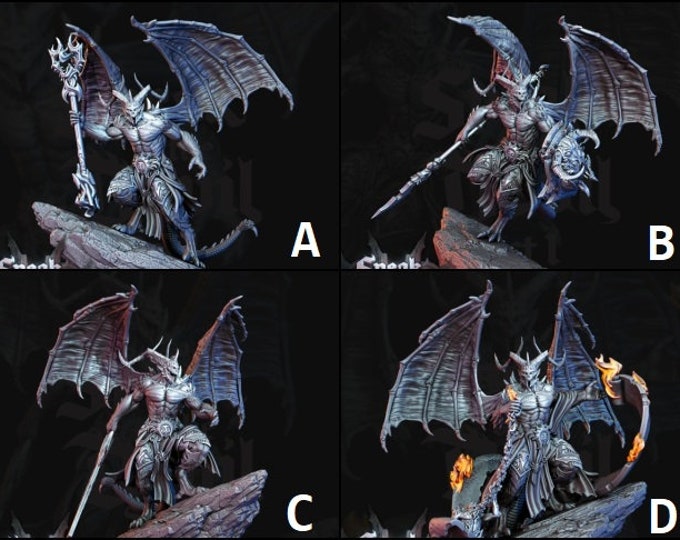 Horned Devils - Dnd Miniature L 3D Printed Model L Demon L Dungeons and ...