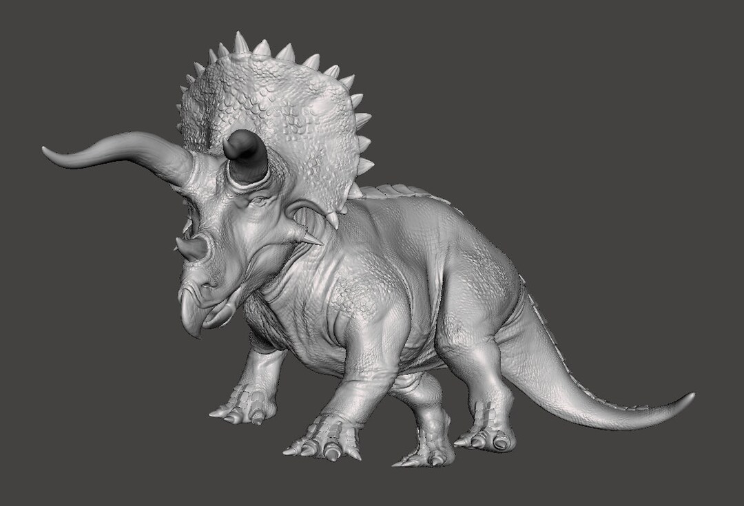 Triceratops Dino World L Dnd Miniatures L 3D Printed Model L Beast ...