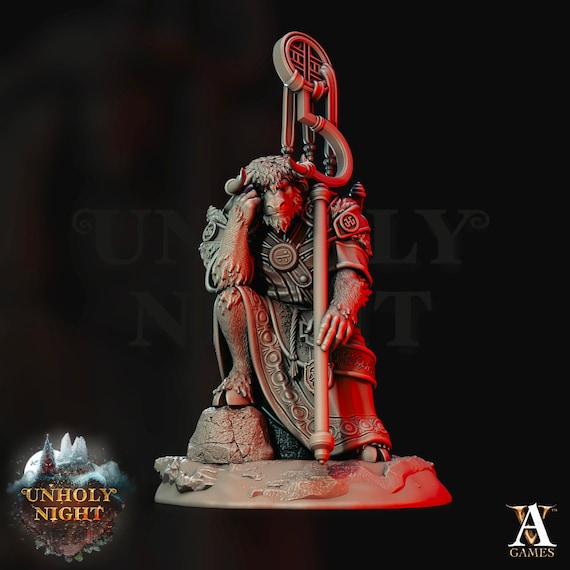 Yak Monks Dnd Miniature L 3D Printed Model L Beastmanl Beast - Etsy