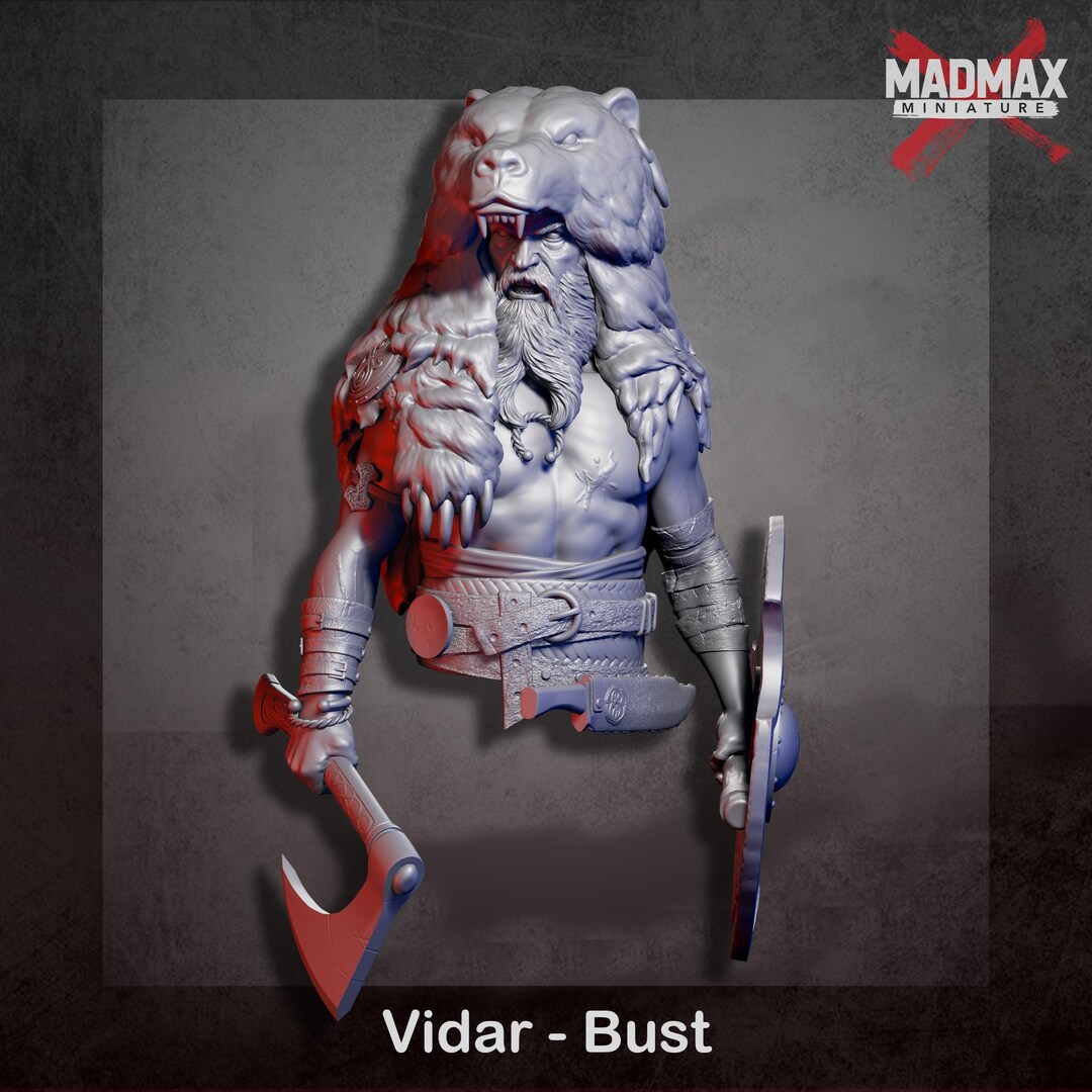 Vidar Bust - RUNE GODS AWAKEN - Dnd Miniature L Trench Crusade L ...