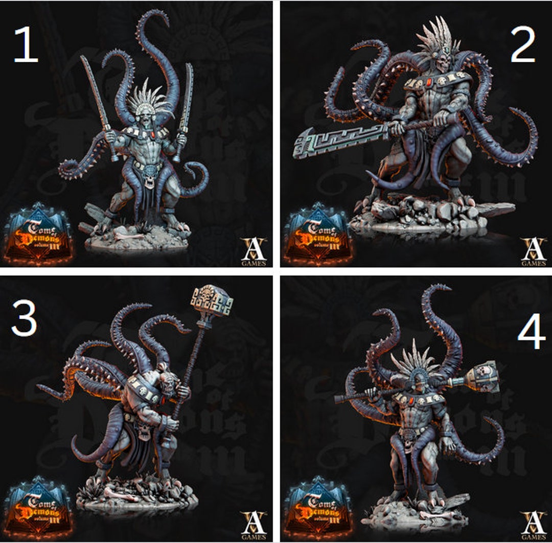 Qyintakla Abominations - Dnd Miniature L 3D Printed Model L Archvillain ...