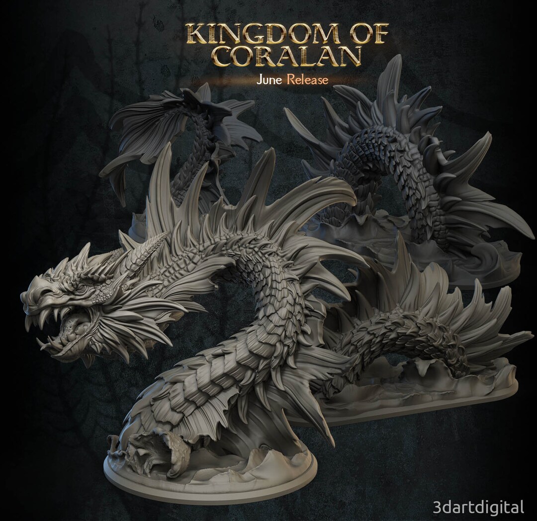 The Sanguine Serpent - Big Creature L Dnd Miniature L 3D Printed Model ...