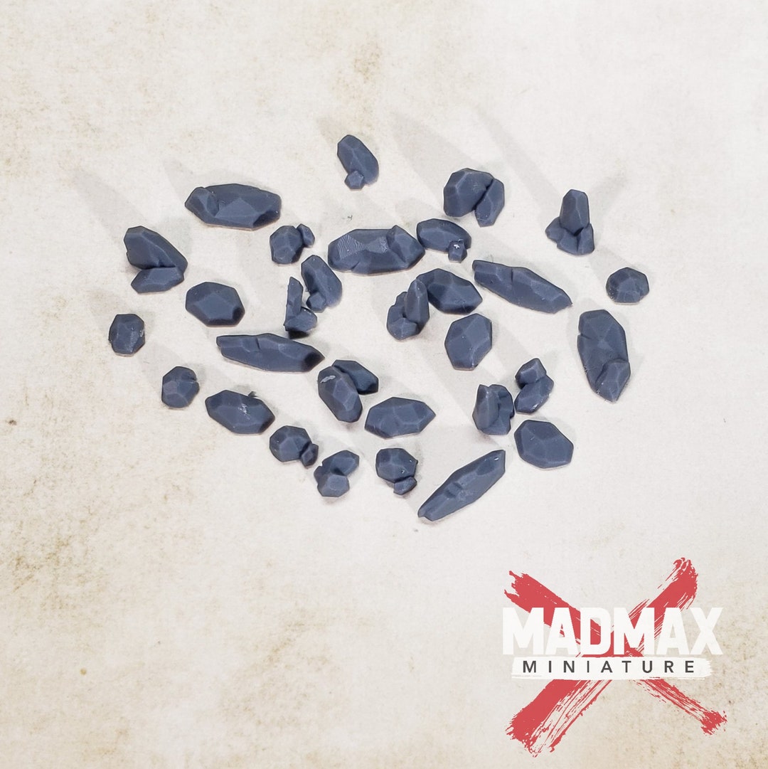 Small Rocks Base Decoration (30 Pieces) - Mad Max Miniature | Basing ...