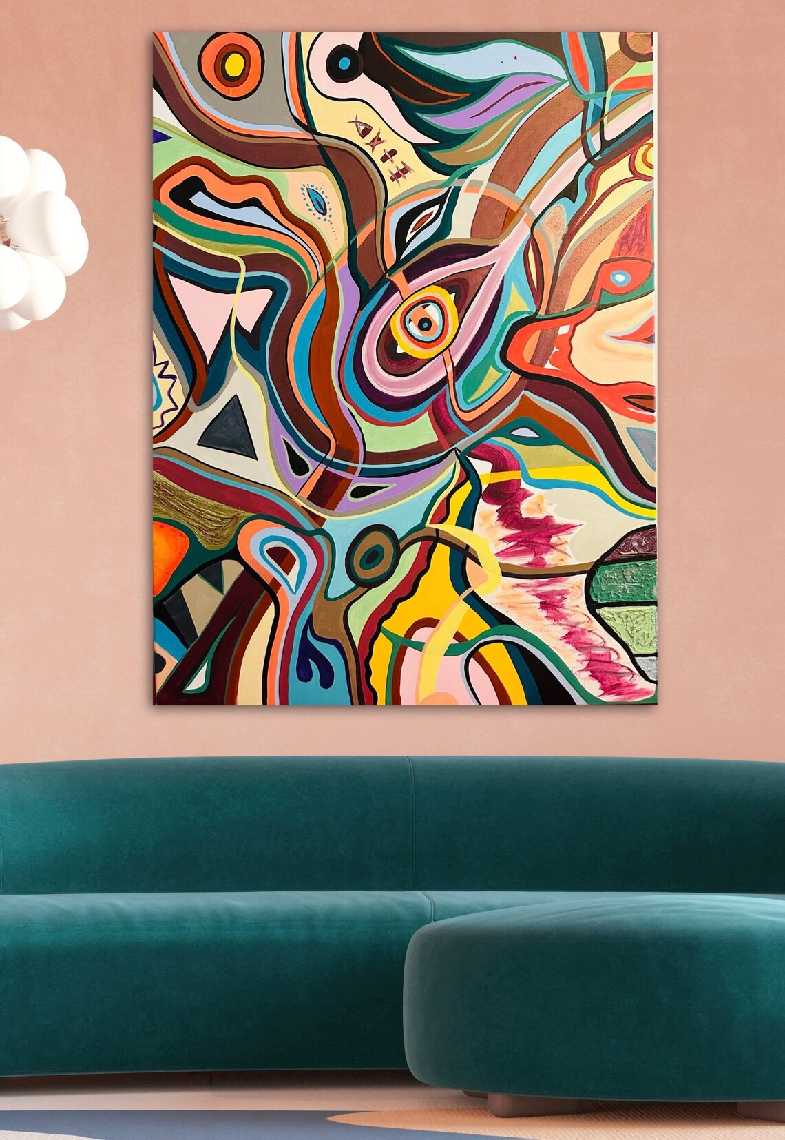 THE SOURCE - Abstract Painting - Feminine Energy . Abstract - Art - - Etsy