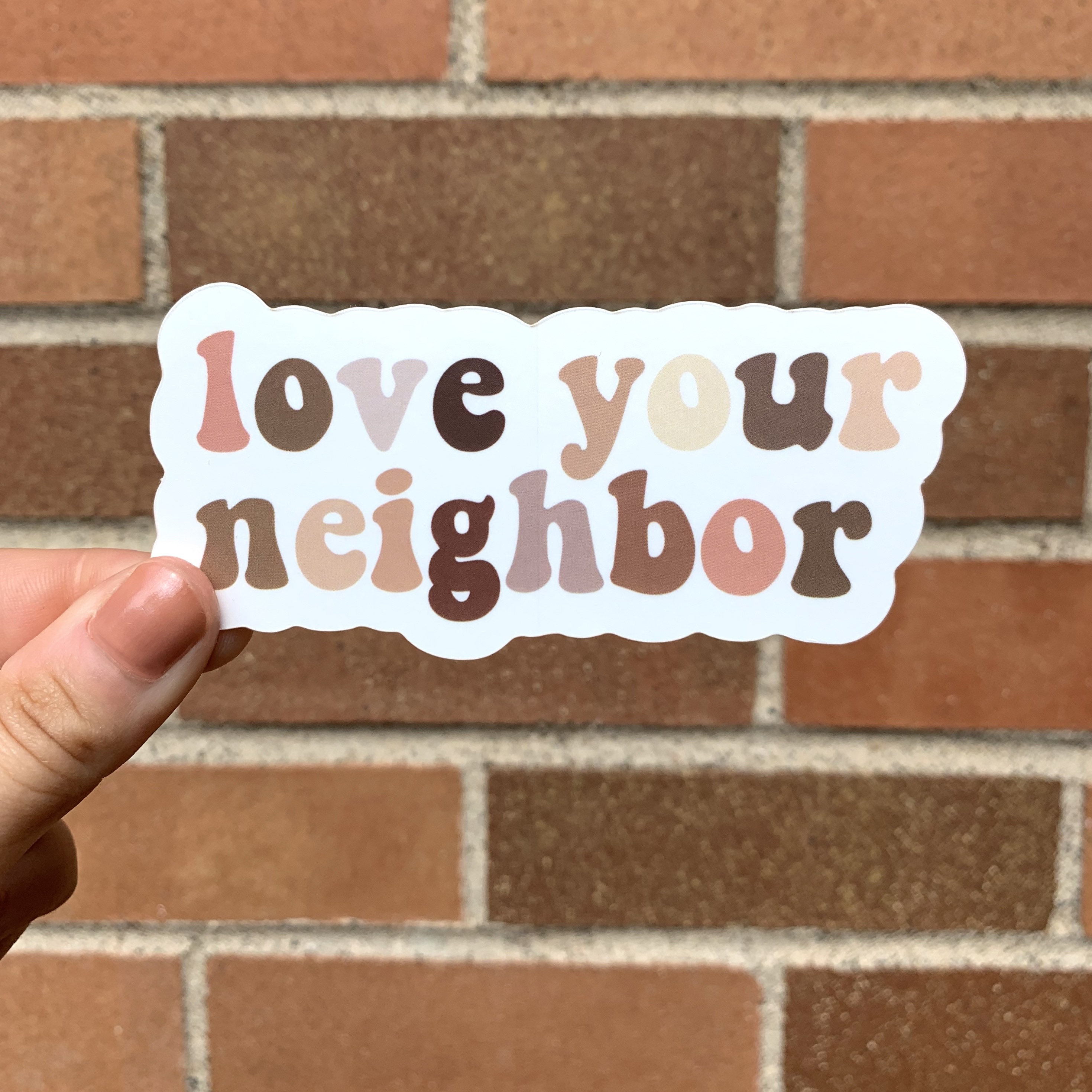 Love Your Neighbor Sticker Christian Sticker Bible Verse | Etsy