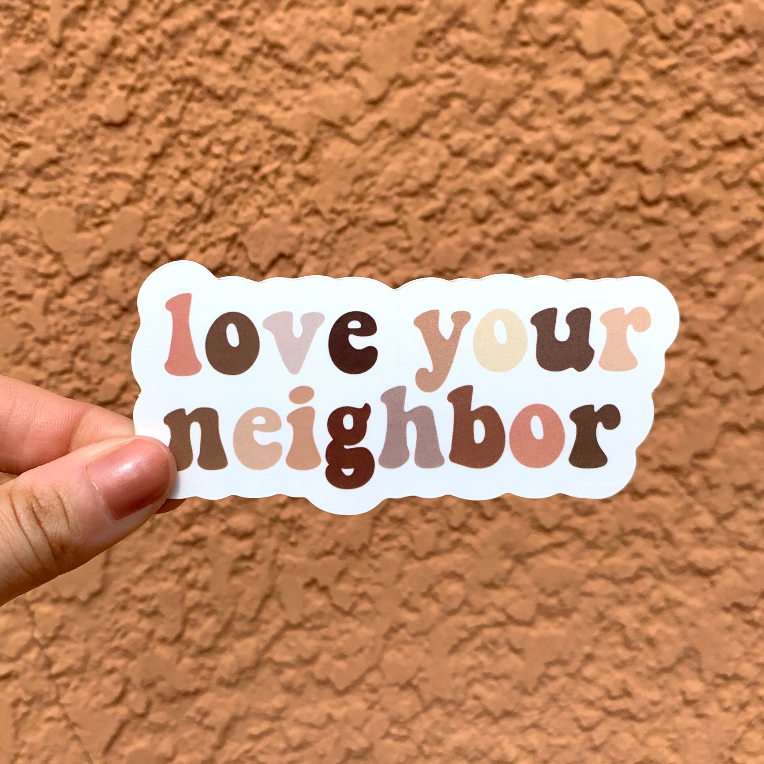 Love Your Neighbor Sticker Christian Sticker Bible Verse | Etsy