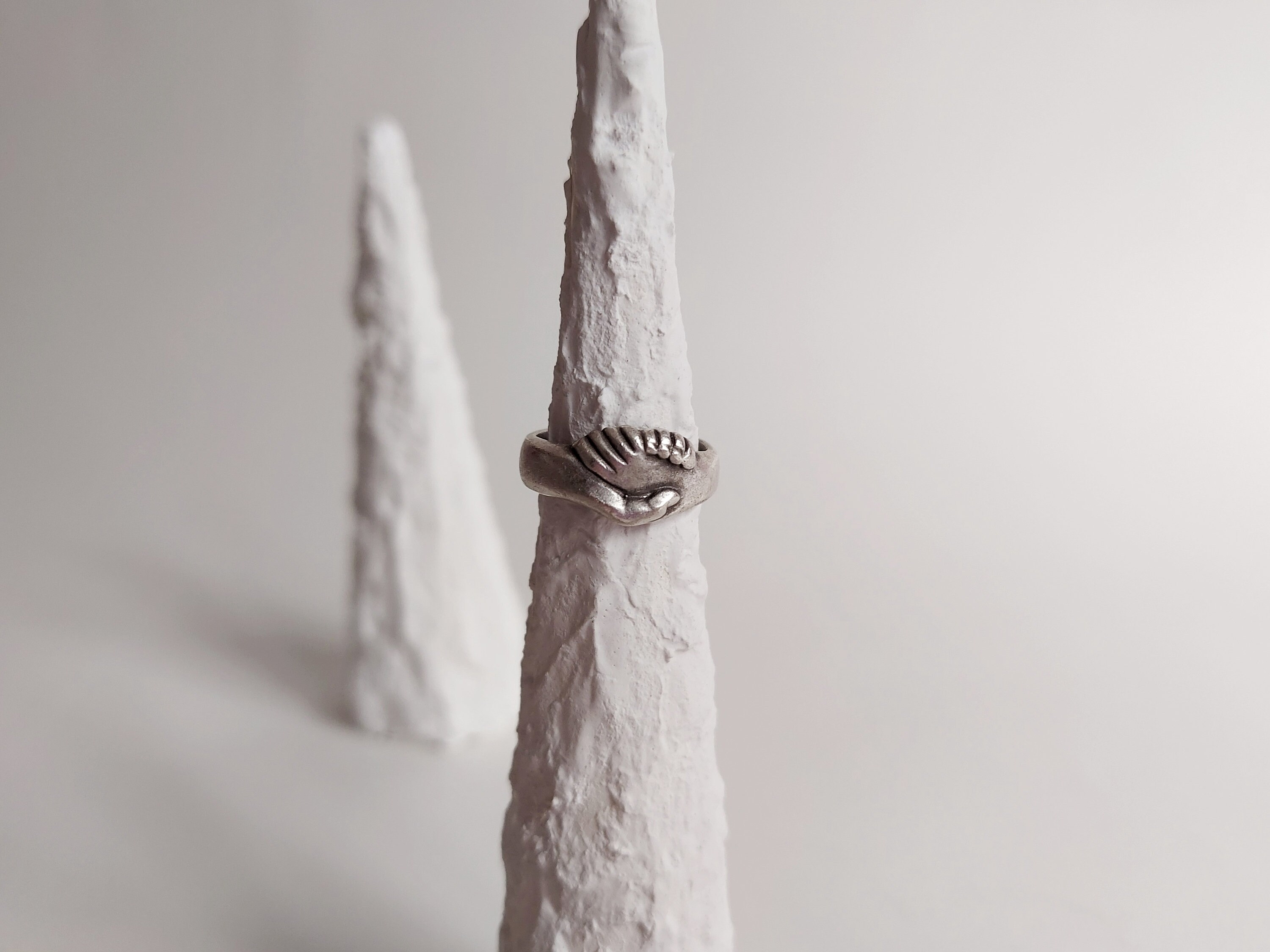 Silver Handshake Ring Friendship Jewelry Holding Ring - Etsy
