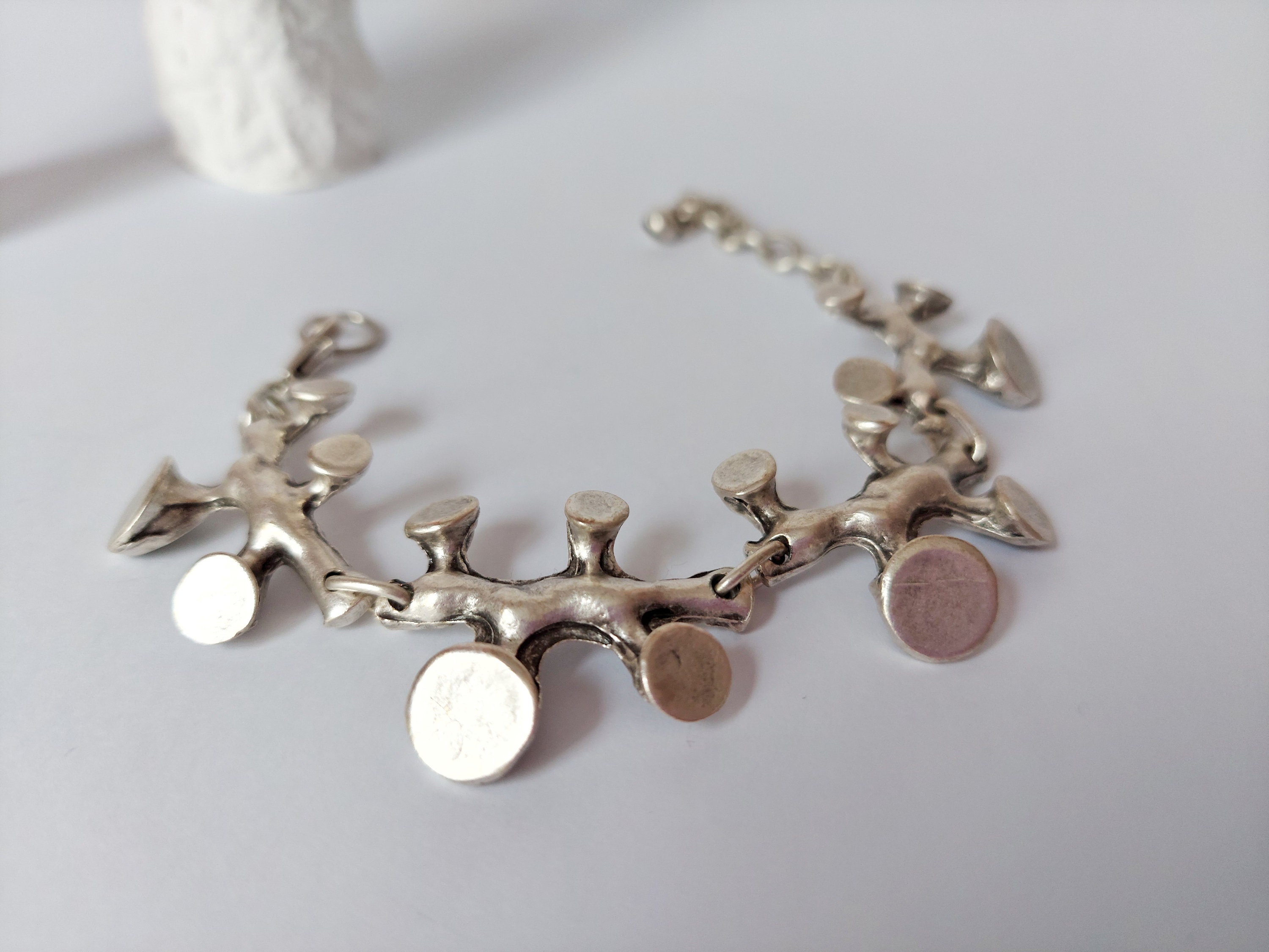 Gothic Silver Bracelet Gothic Style Jewelry Cool Modern - Etsy