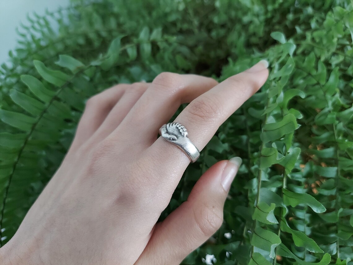 Silver Handshake Ring Friendship Jewelry Holding Ring - Etsy