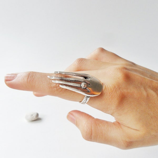 Hand Shaped Ring - Etsy