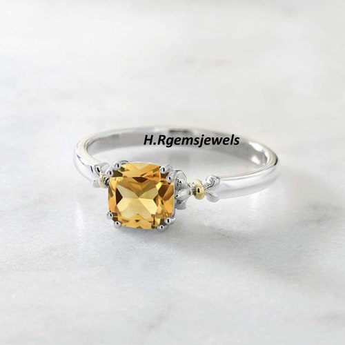 November Birthstone Yellow Topaz Ring-natural Golden Topaz - Etsy