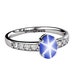 Lindy Star Sapphire Ring | Blue Star Sapphire Solitaire | Anniversary ...