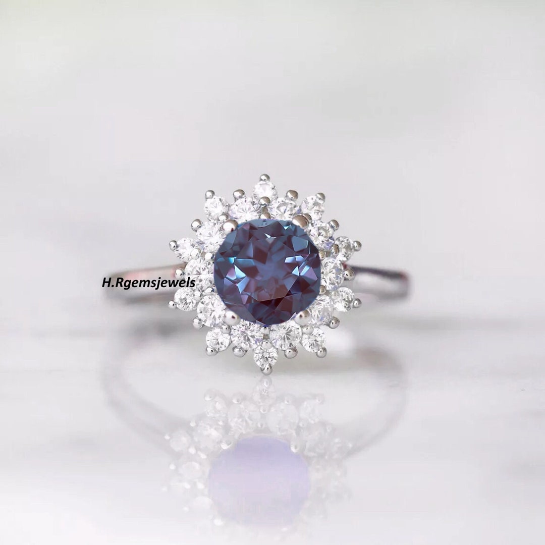 Alexandrite Ring, Dainty Proposal Ring, Daily Wear Ring, Solitaire Ring ...