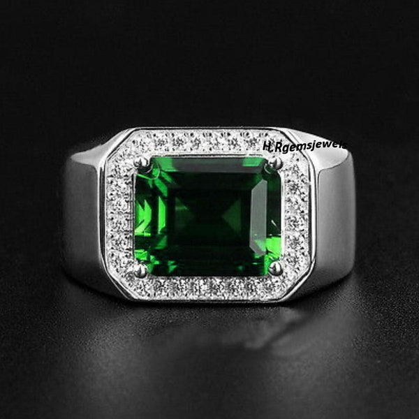 Men Emerald Ring - Etsy