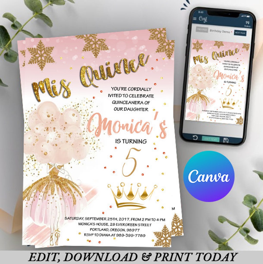 Quinceanera Invitation. Quinceanera Birthday Invitation, Quinceanera ...