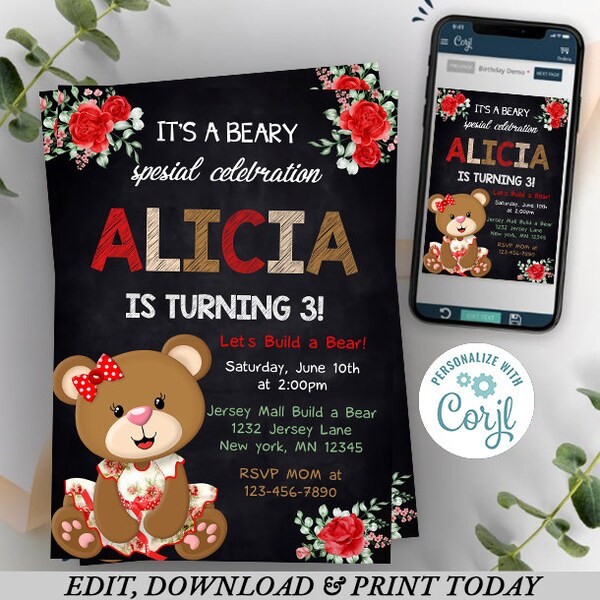 Build a Bear Invite - Etsy