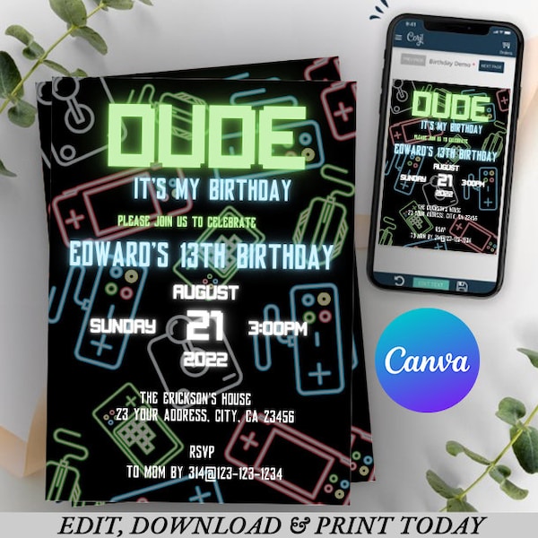 Dude Perfect Birthday Invitation - Etsy