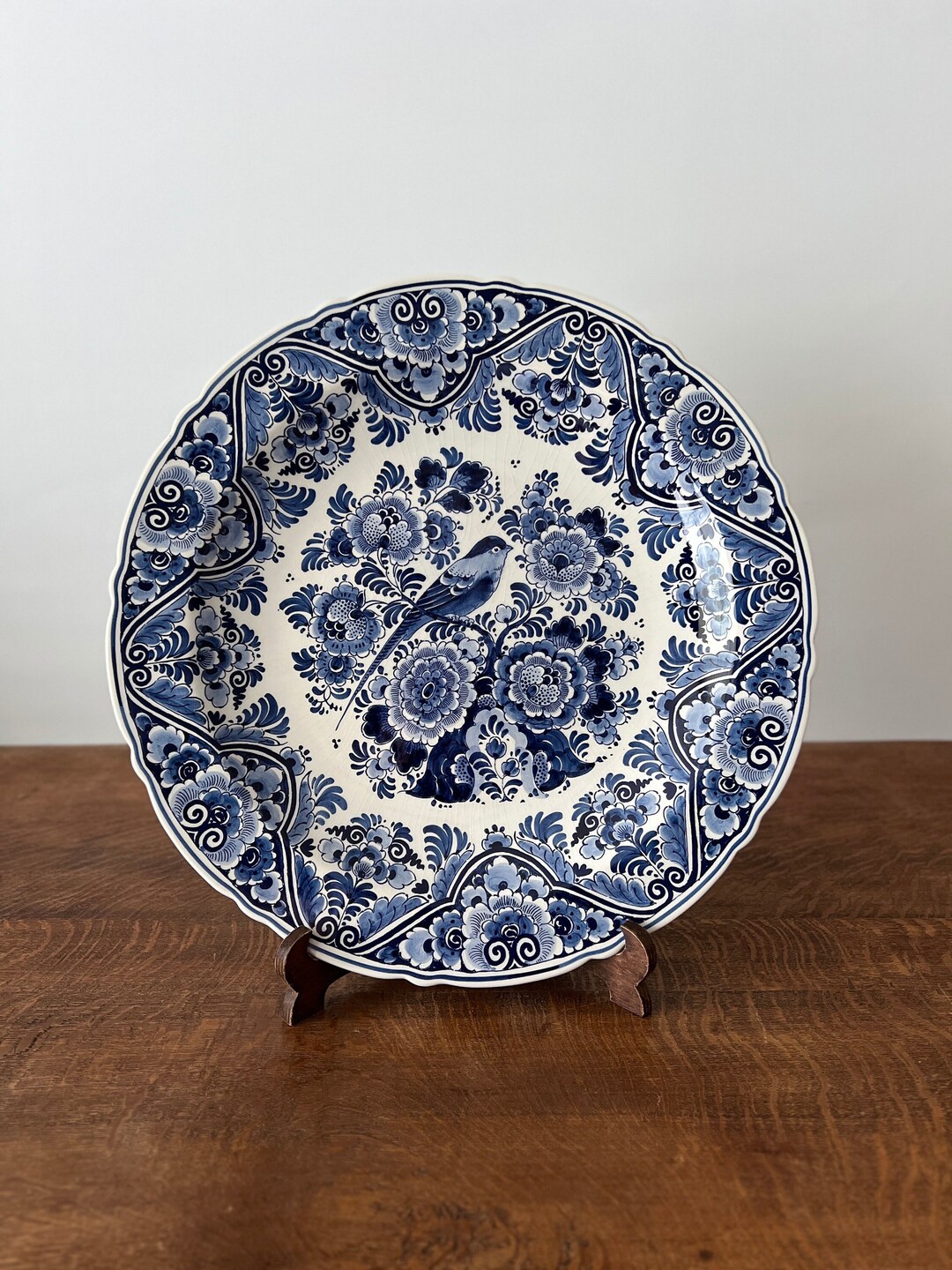 Delfts Blue White Wall Plate, Blue and White Plate, Large Charger Wall ...