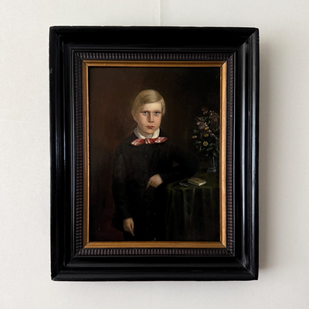 Antique Portrait Oil Painting, Boy's Portrait, Portrait Painting, Child ...