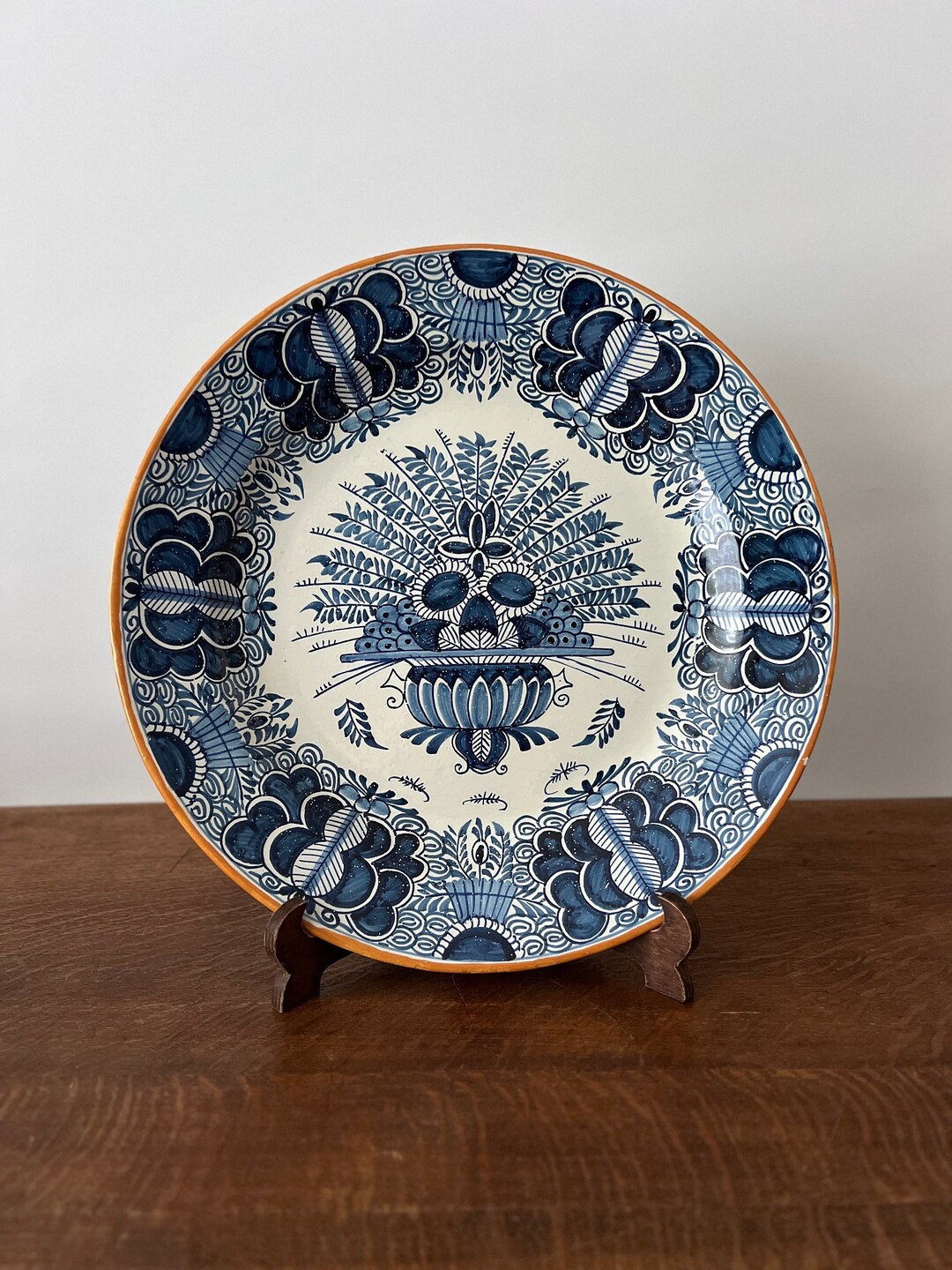 Antique Dutch Delft Wall Plate, Antique Charger, Large Wall Plate ...