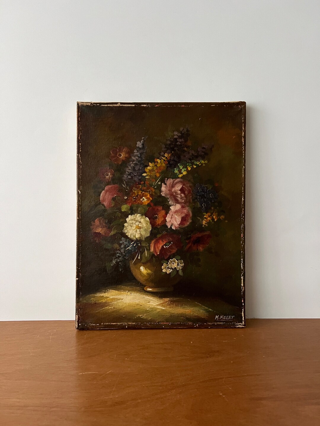 Flower Still Life Oil Painting, Dark Still Life, Floral Still Life ...